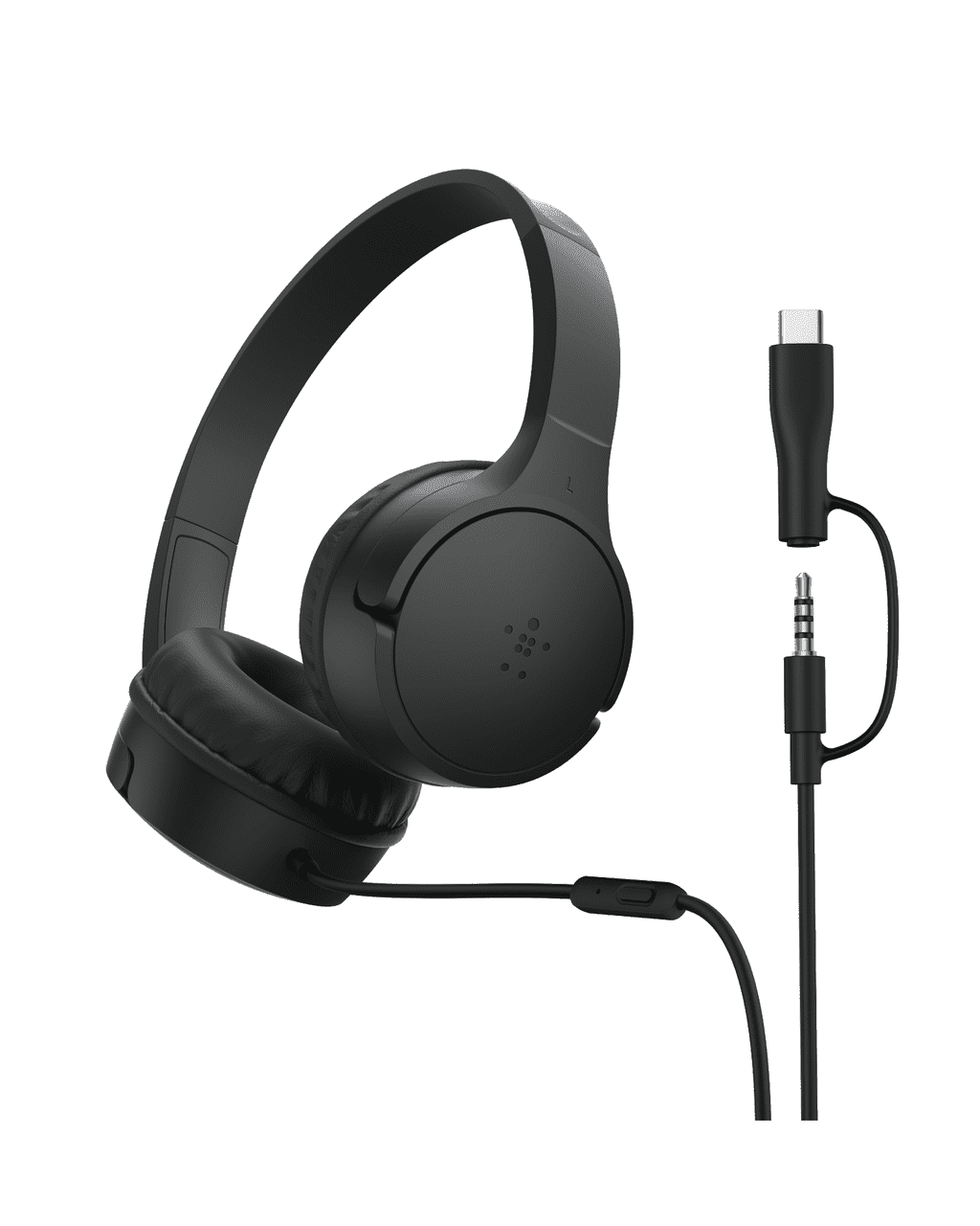 Belkin SoundForm Mini Kids Wired Headphones w/USB C, Built-in Mic & Fun ...