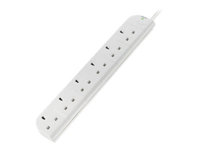 Belkin SurgeStrip E-Series - Surge protector - output connectors: 6 ...