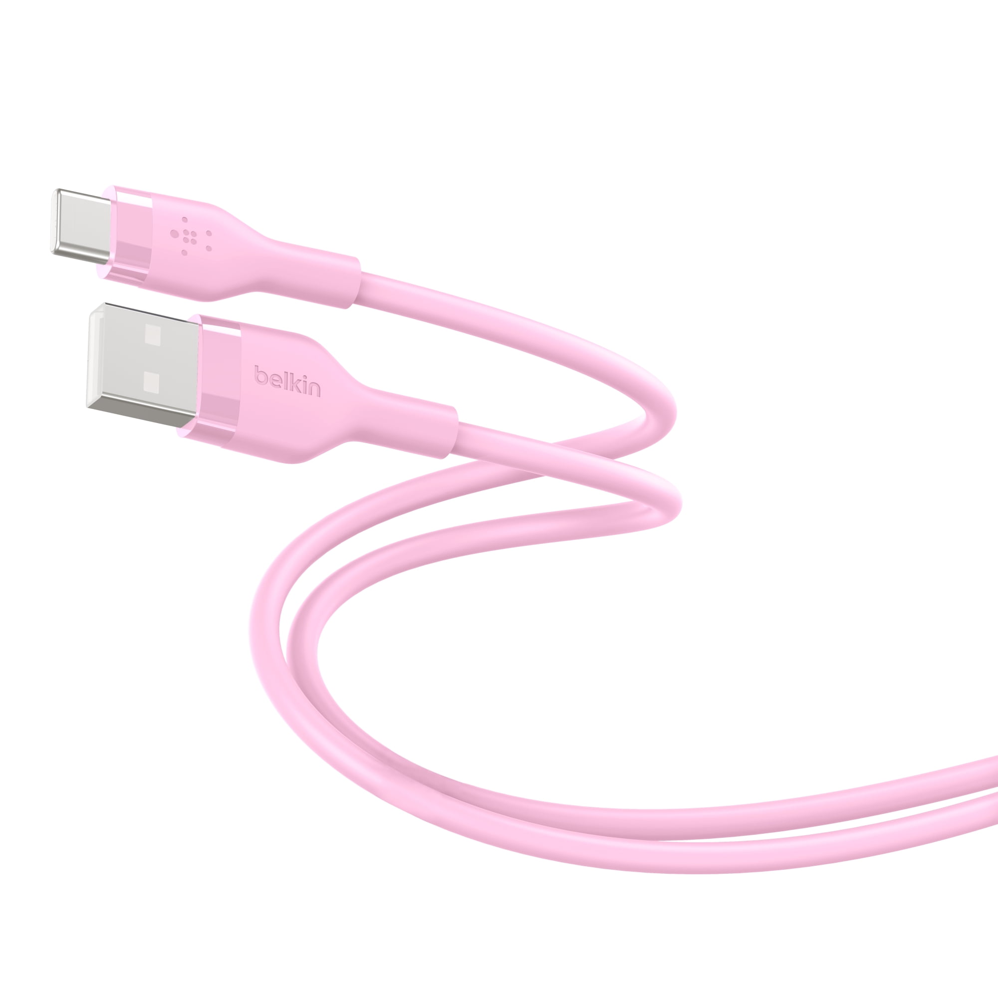 Belkin USB-A to USB-C Silicone Cable, Pink - Walmart Business Supplies