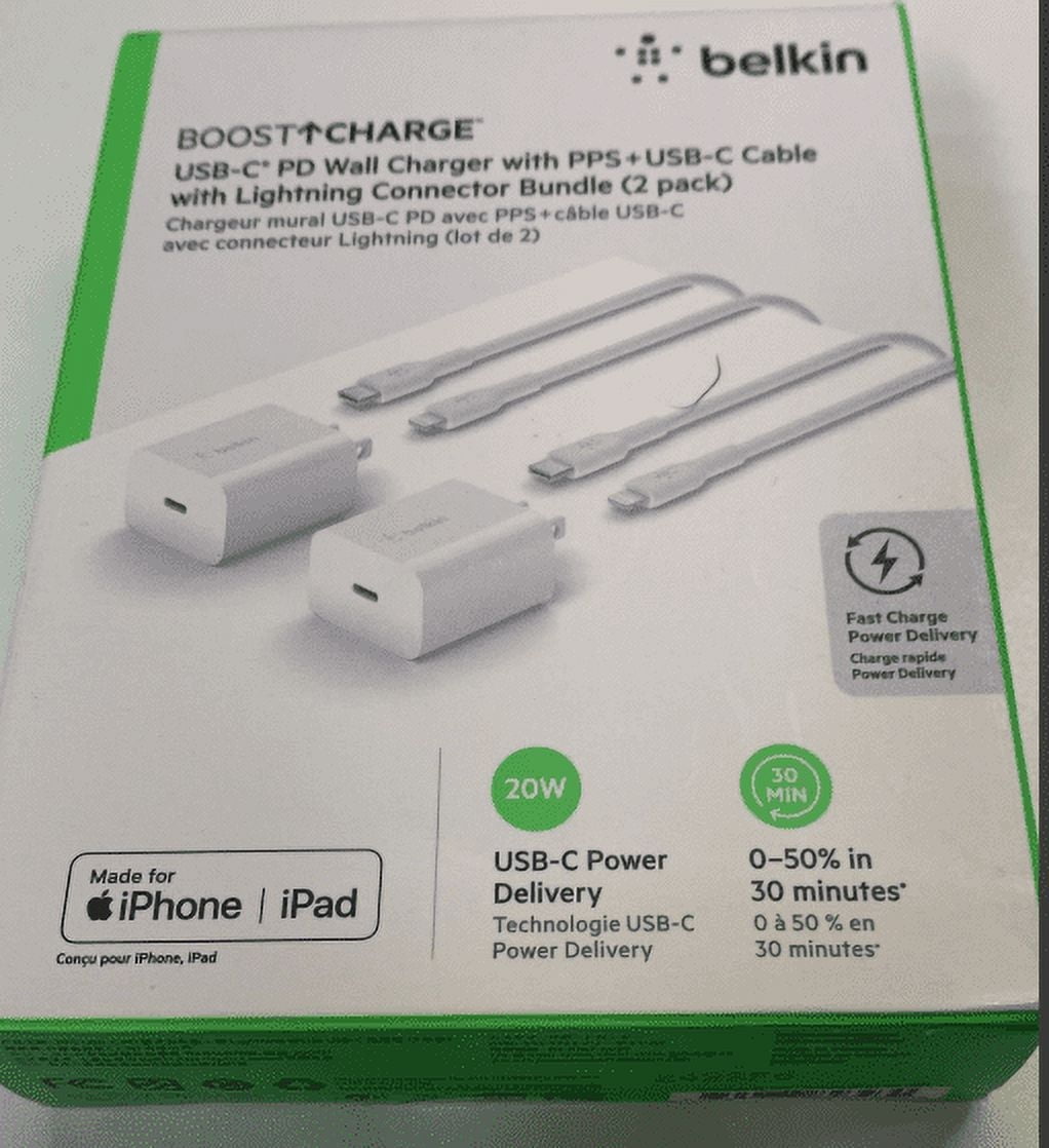 Belkin USB-C PD Wall Charger with PPS+USB-C Cable with iPhone Android ...