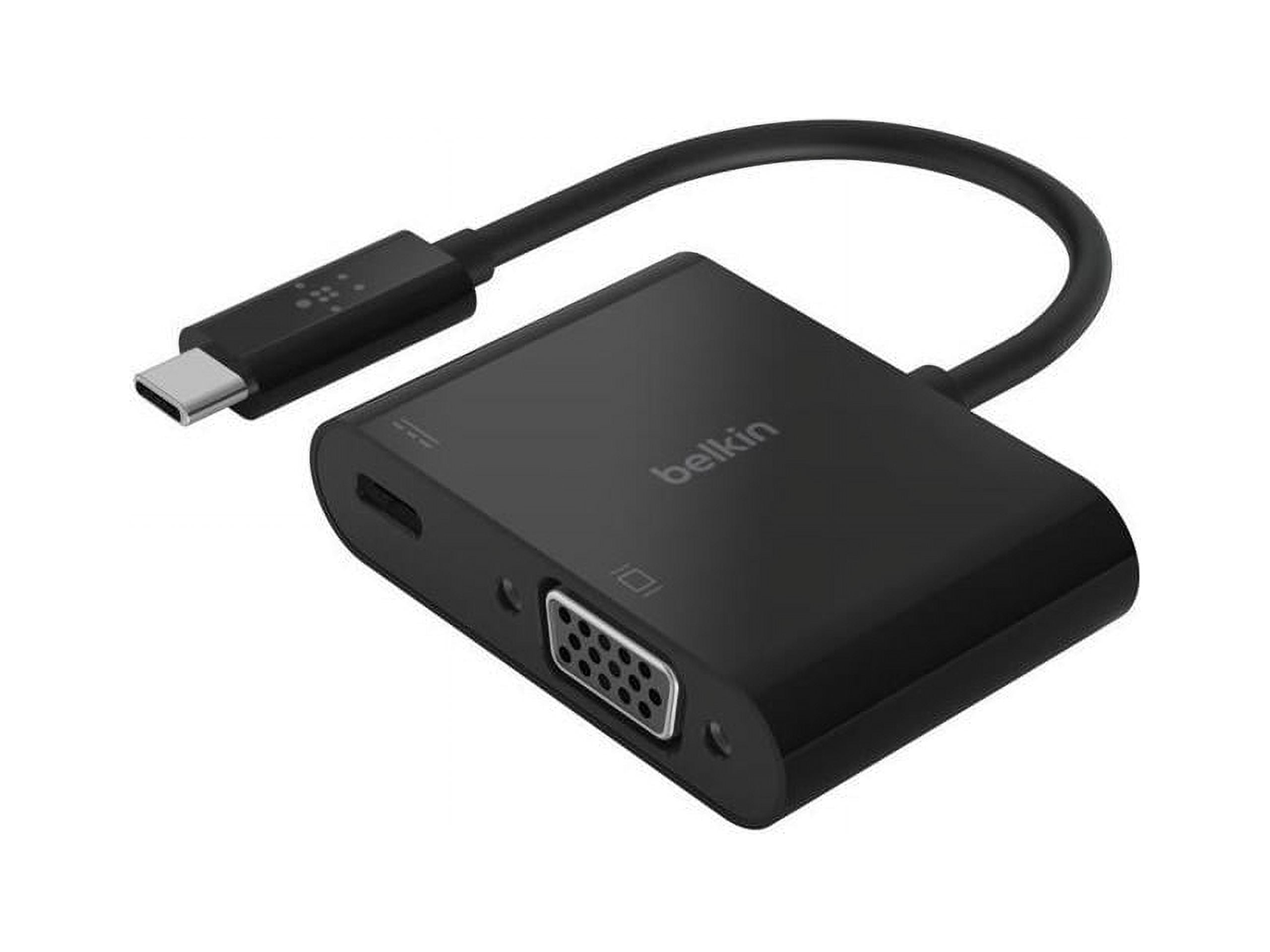 Belkin USB C to VGA + Charge Adapter, 60W Power Delivery - Walmart.com