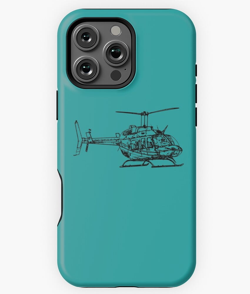 Bell 206L4 Helicopter Aviation Art N5897 Phone Case for iPhone 17 16 15 ...