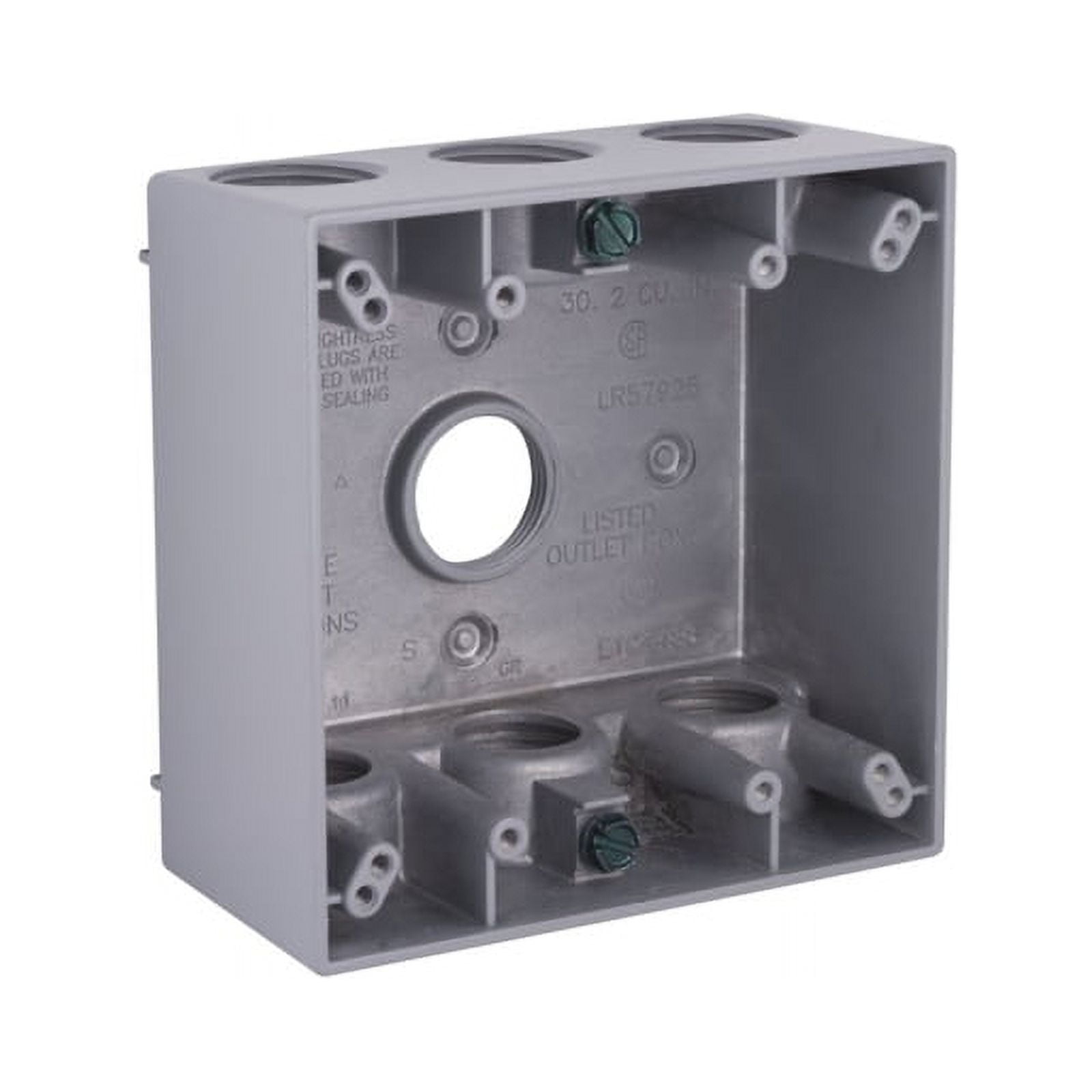 Bell 30.2 cu in Square Aluminum 2 gang Weatherproof Box Gray - Walmart.com