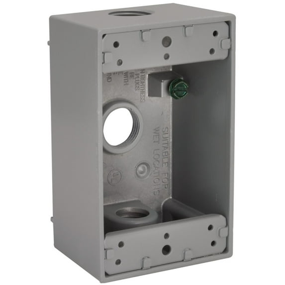 Bell 5320-5 Outlet Box, Aluminum, 1 Gang, Gray - Walmart.com
