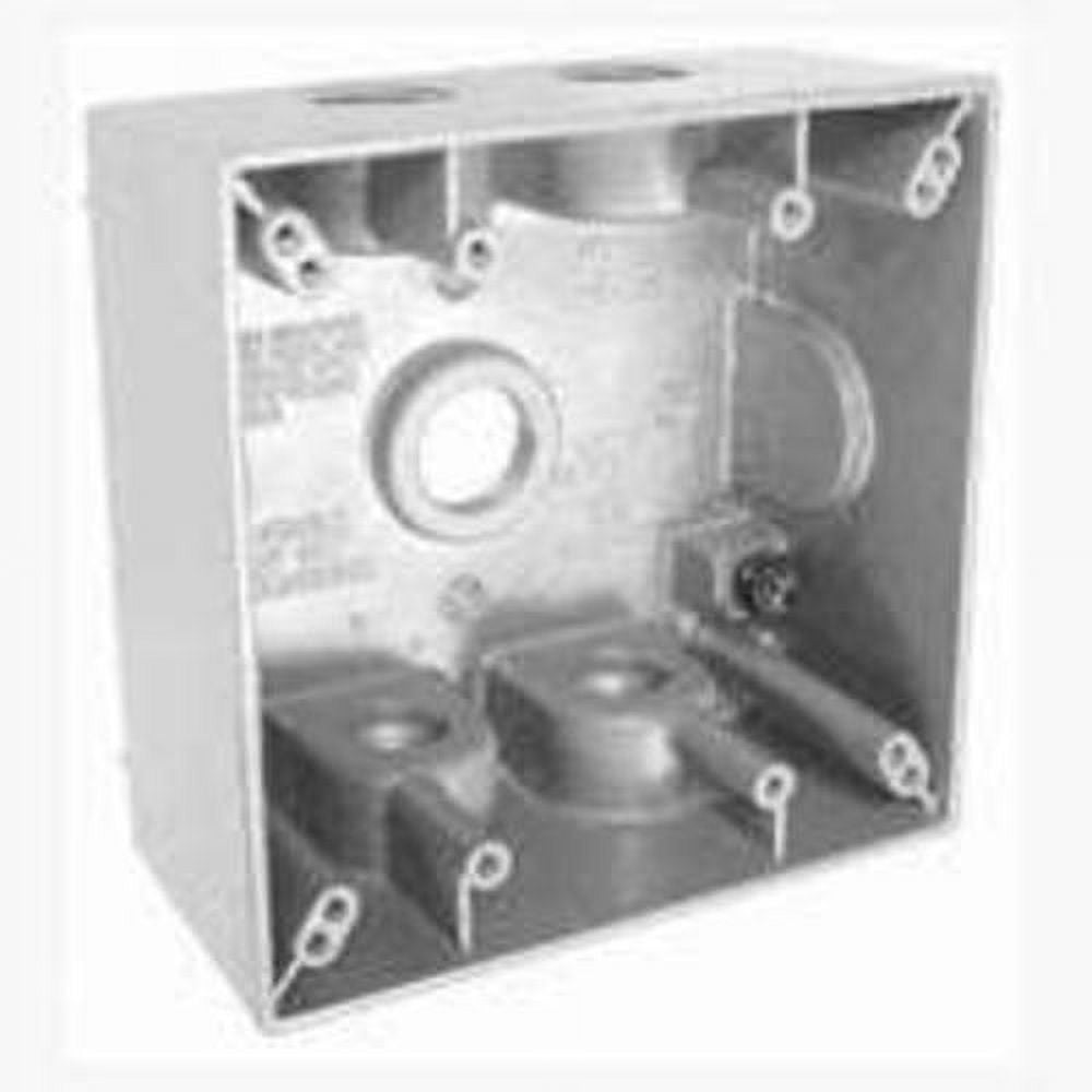 Bell 5337-1 Two Gang Rectangular Outlet Box, Aluminum, White, 5-1/2 ...