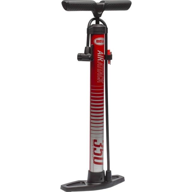 Bell Air Attack 350 High-Volume Bicycle Floor Pump, Red - Walmart.com