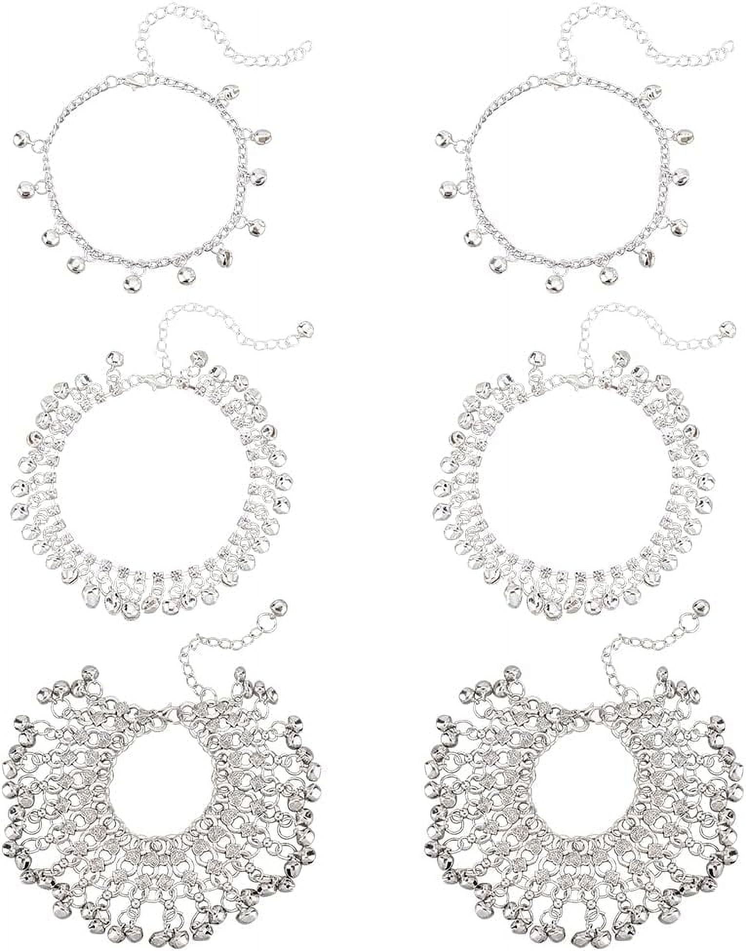 Bell Anklets Gypsy Bell Tassel Anklets Bracelets Boho Silver Beaded ...