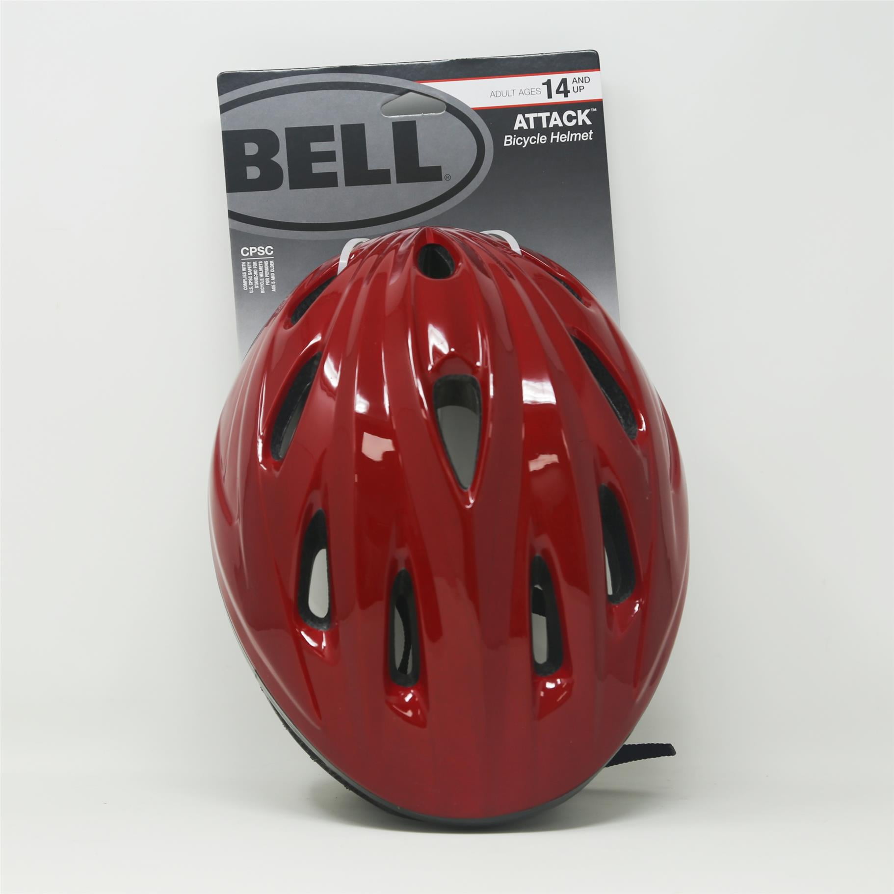 Bell Attack Adult Bicycle Bike Helmet Deep Red Ages 14+ - Walmart.com