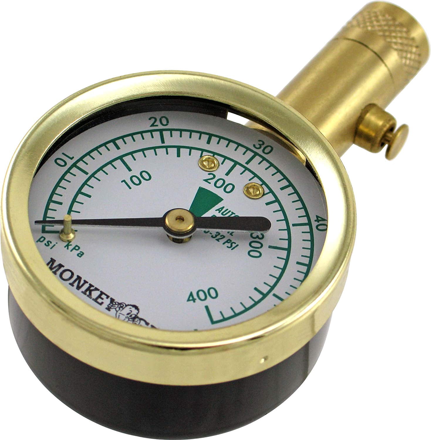 Bell Automotive 08866-M Monkey Grip Dial Tire Gauge with Bleeder ...
