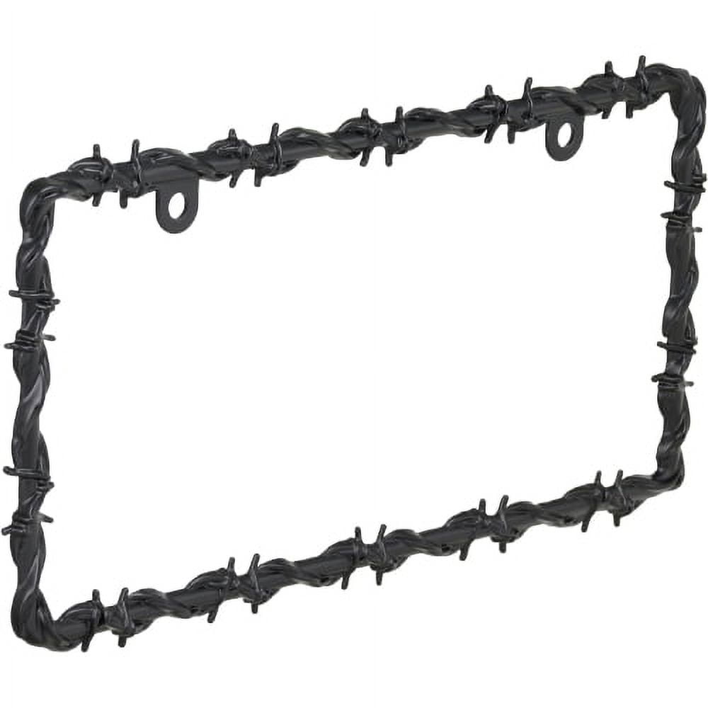 Bell Automotive 22-1-46565-8 Black Barbed Wire License Plate Frame ...