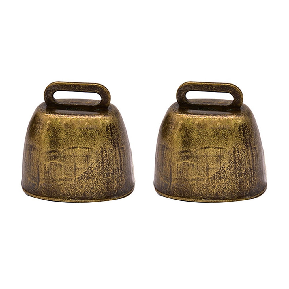 RENACLIPY Traditional Cowbell Metal Bronze 2Pcs for Sporting Events and Public Markets - Walmart.com