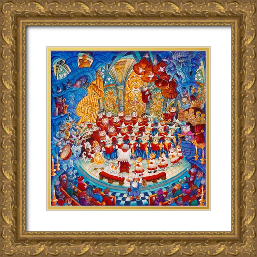 Bell, Bill 12x12 Gold Ornate Wood Framed with Double Matting Museum Art ...