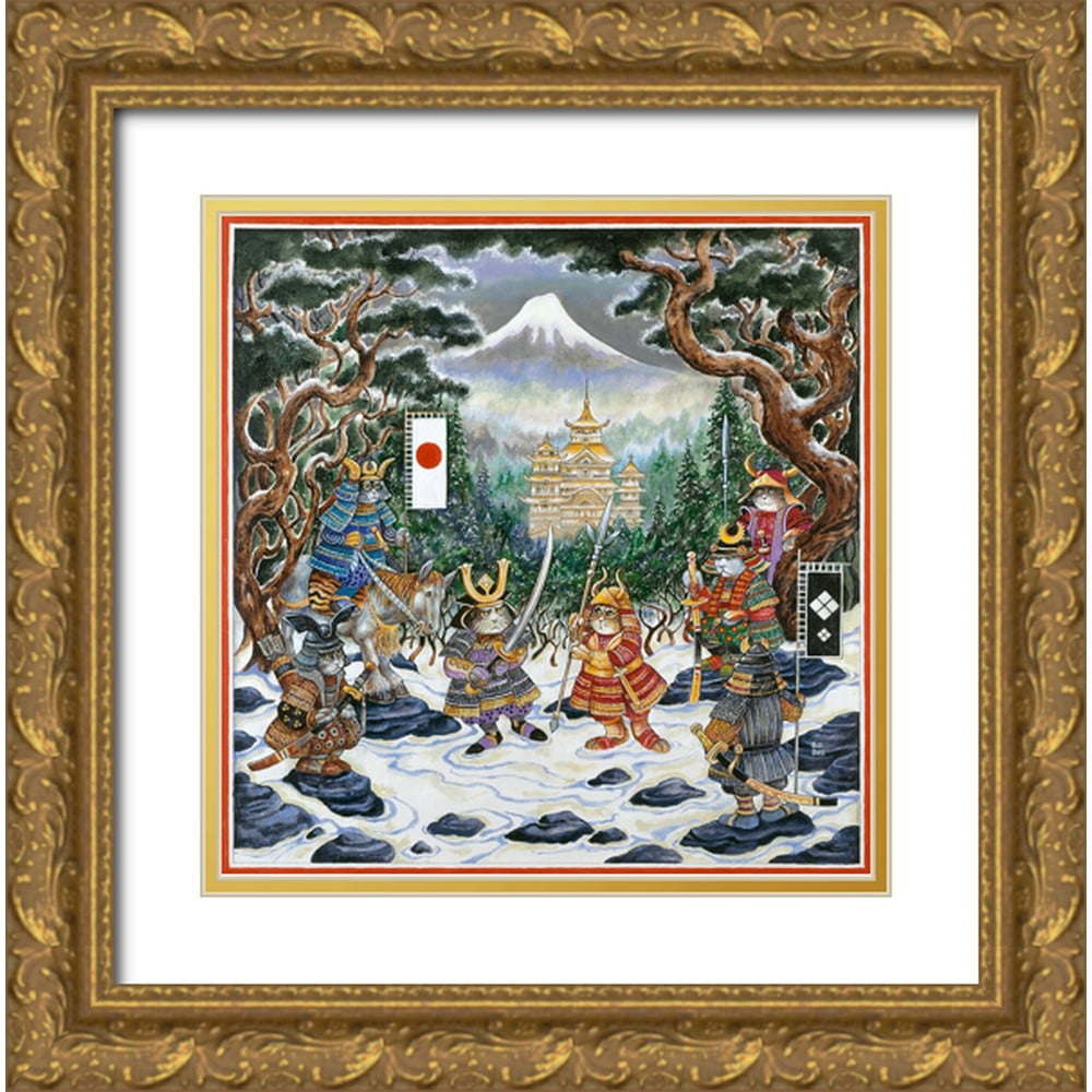 Bell, Bill 12x12 Gold Ornate Wood Framed with Double Matting Museum Art Print Titled - Samurai ...