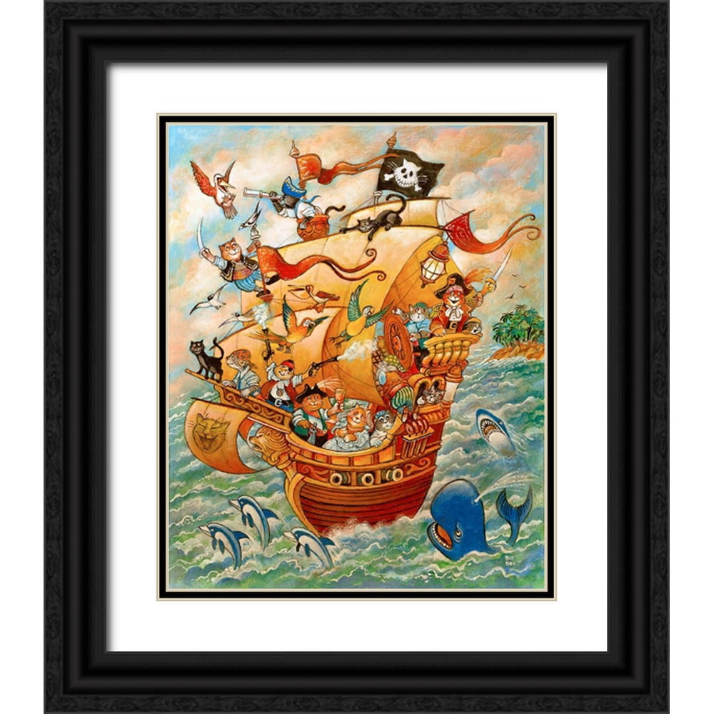 Bell, Bill 12x14 Black Ornate Wood Framed with Double Matting Museum ...