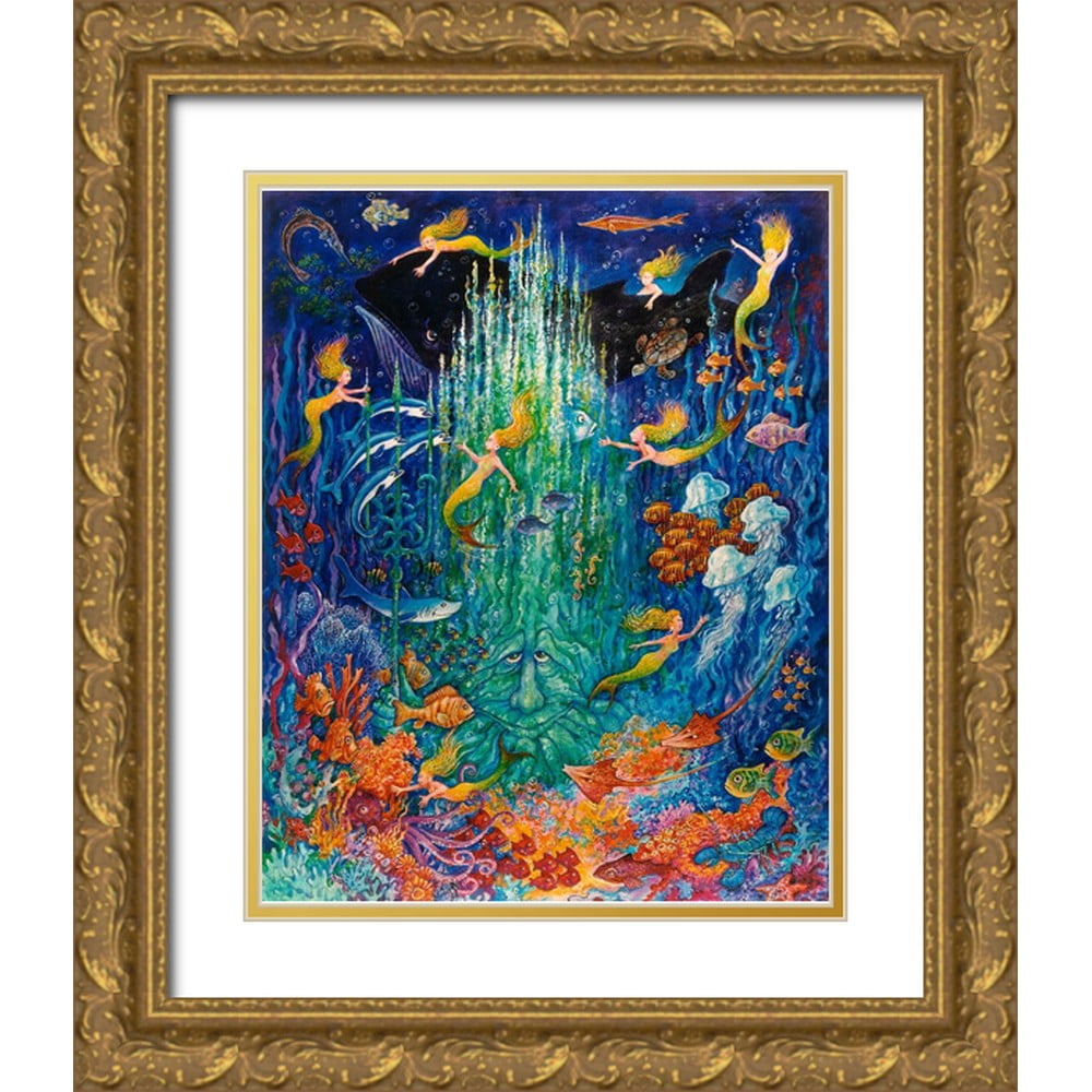 Bell, Bill 12x14 Gold Ornate Wood Framed with Double Matting Museum Art ...