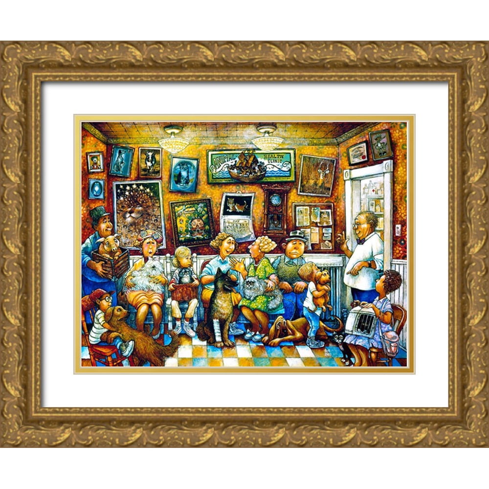 Bell, Bill 14x12 Gold Ornate Wood Framed with Double Matting Museum Art ...