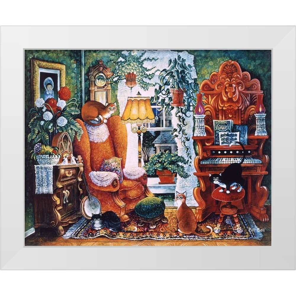 Bell, Bill 14x12 White Modern Wood Framed Museum Art Print Titled ...