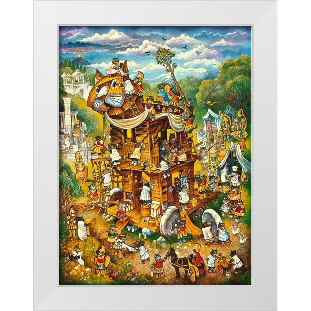 Bell, Bill 14x18 White Modern Wood Framed Museum Art Print Titled ...