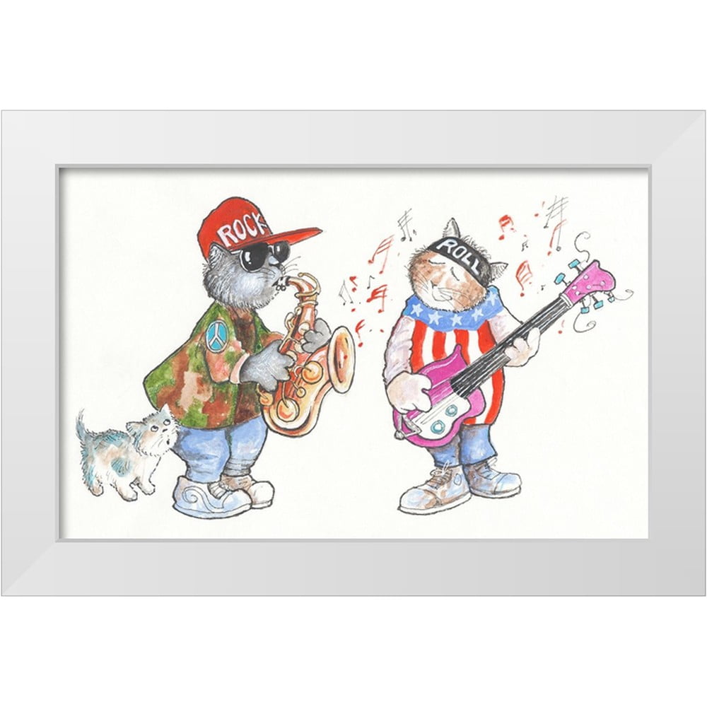 Bell, Bill 18x13 White Modern Wood Framed Museum Art Print Titled - 43A - Rock And Roll ...