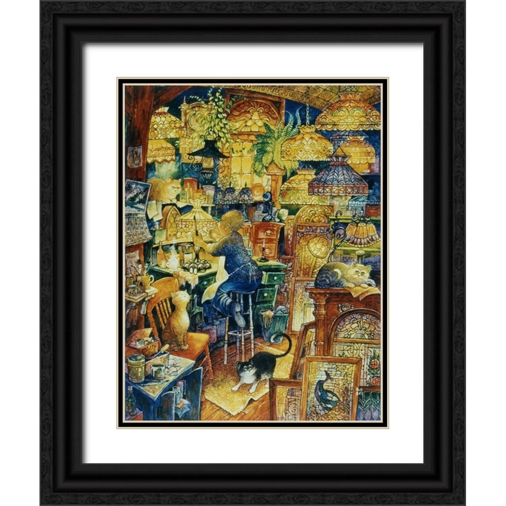 Bell, Bill 19x24 Black Ornate Wood Framed with Double Matting Museum ...
