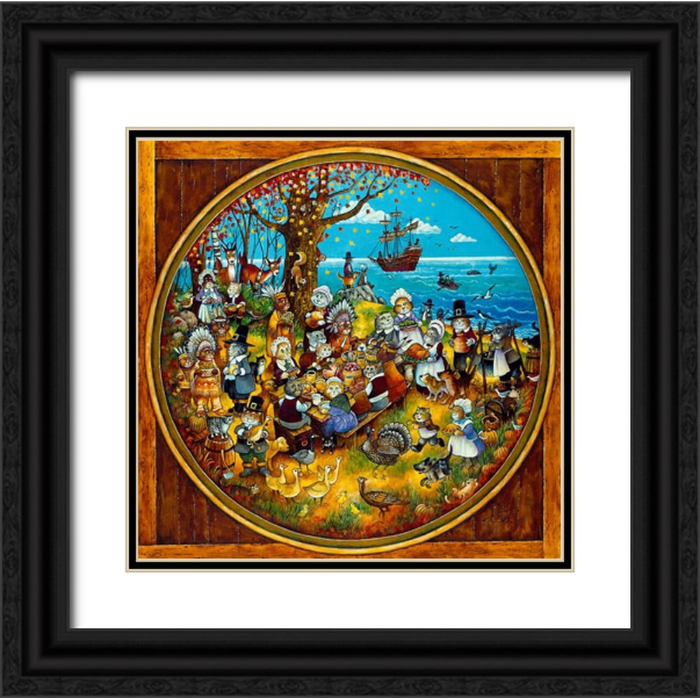 Bell, Bill 20x20 Black Ornate Wood Framed with Double Matting Museum ...