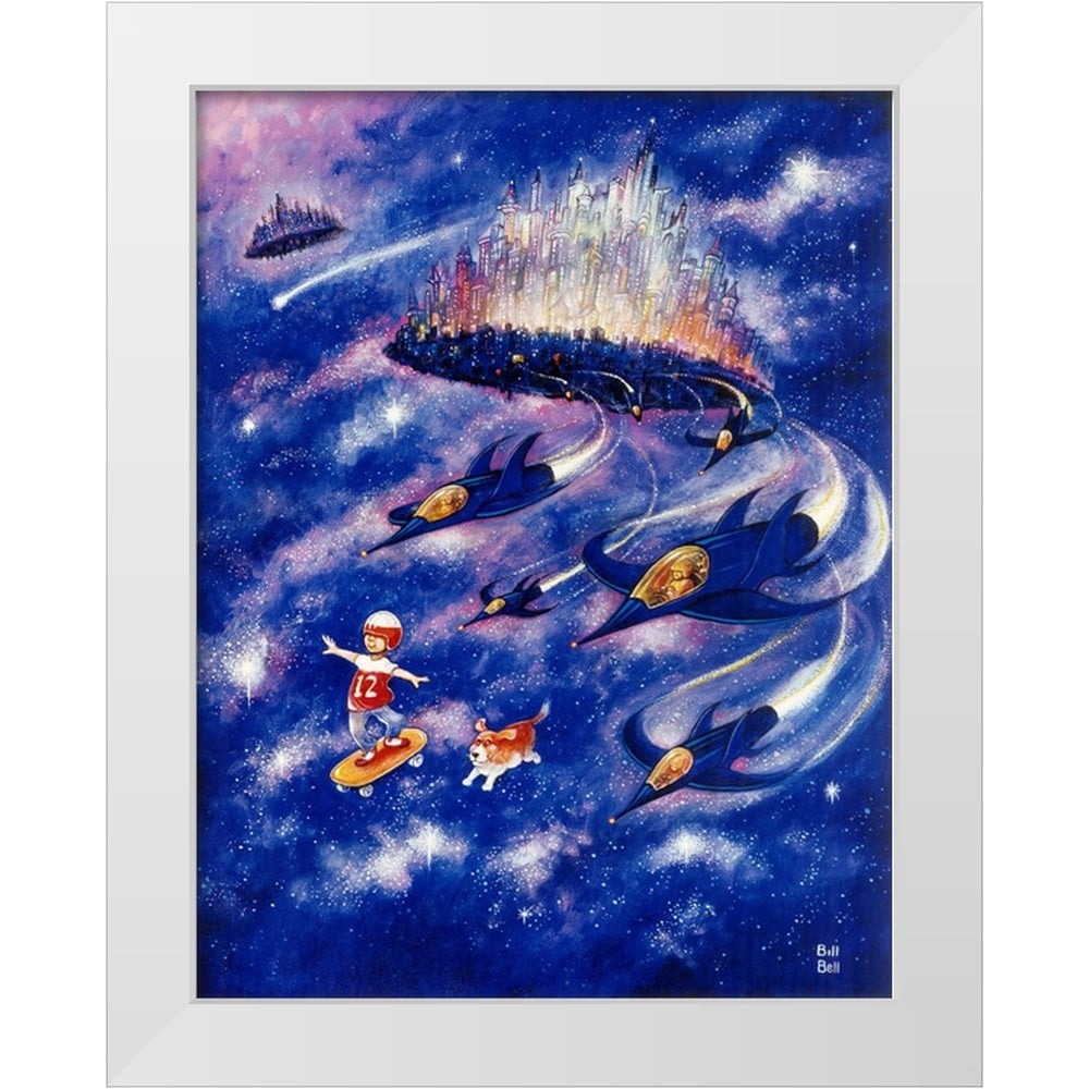 Bell, Bill 26x32 White Modern Wood Framed Museum Art Print Titled - Spaceboard - Walmart.com