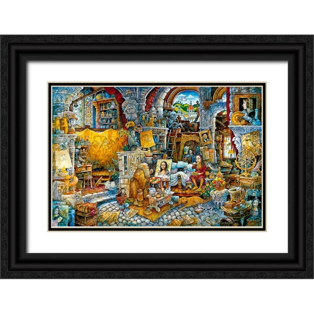 Bell, Bill 32x23 Black Ornate Wood Framed with Double Matting Museum ...