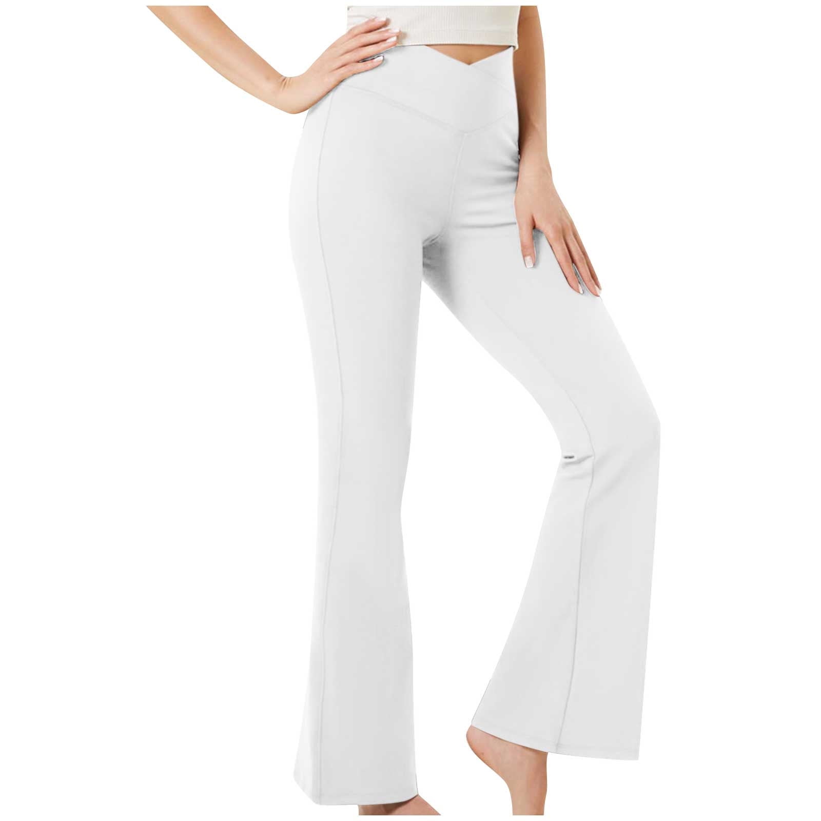 Bell Bottom Pants for Women ,Owordtank Slim Leg Solid Color Workout ...