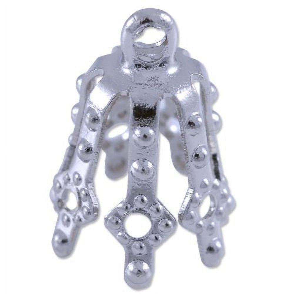 Bell Caps Jewelry Findings - 12mm Silver Color (10-Pcs) - Walmart.com