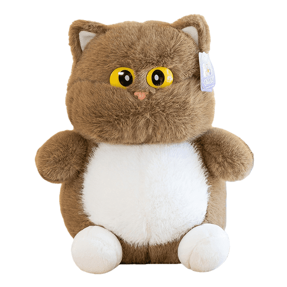 Bell Cat Plush Toy, Soft Stuffed Animal, Cute Chubby Plushie, Furry ...