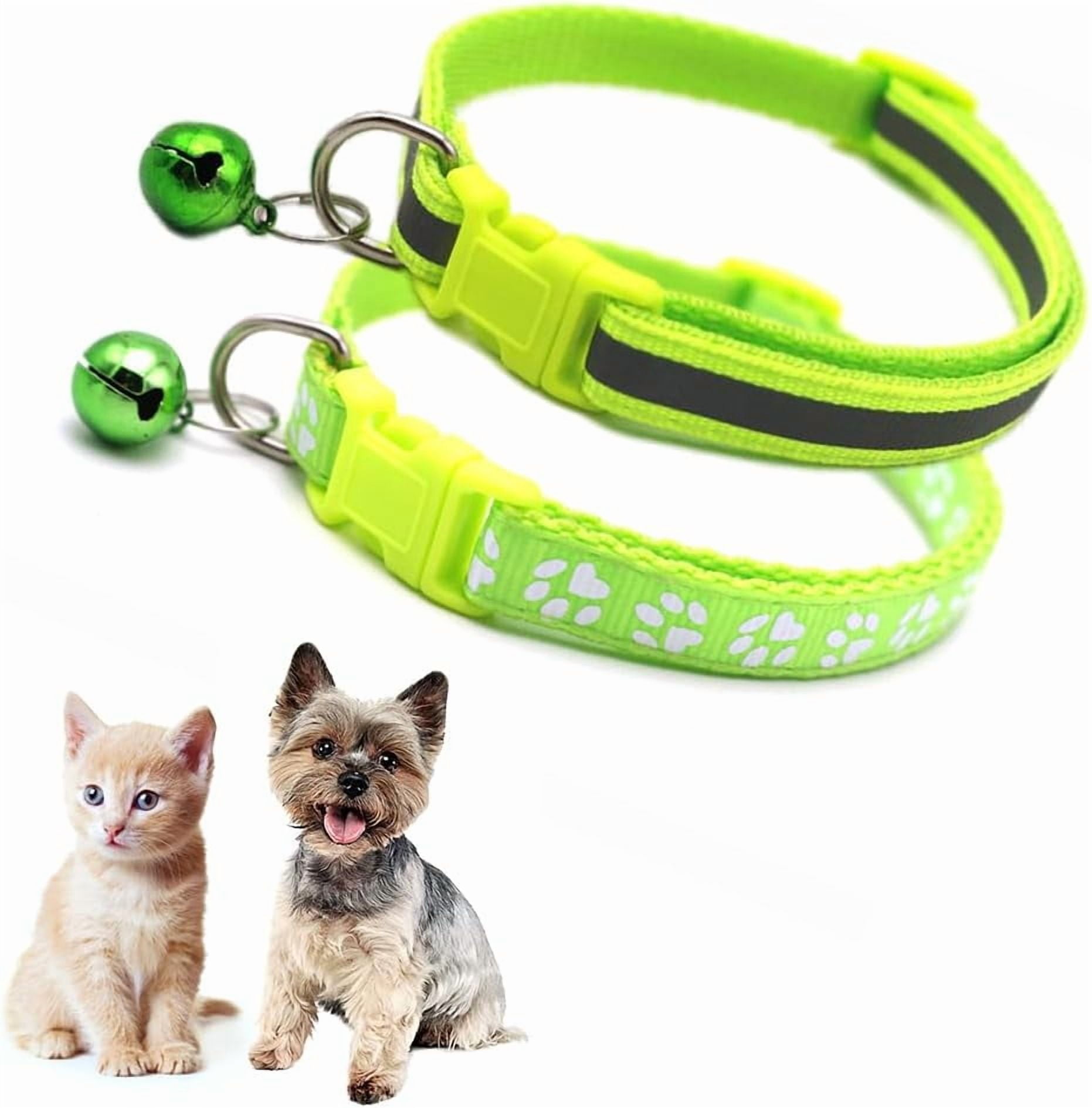 Bell Collar for Small Dogs, 2-Pack Reflective Cat Collar with Bells ...