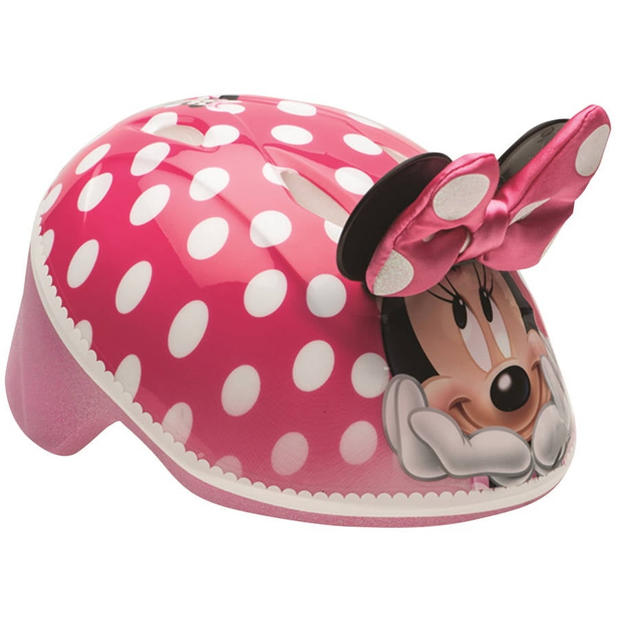 Bell Disney Minnie Mouse 3D Bike Helmet, Pink Polka Dots, Toddler 3 ...