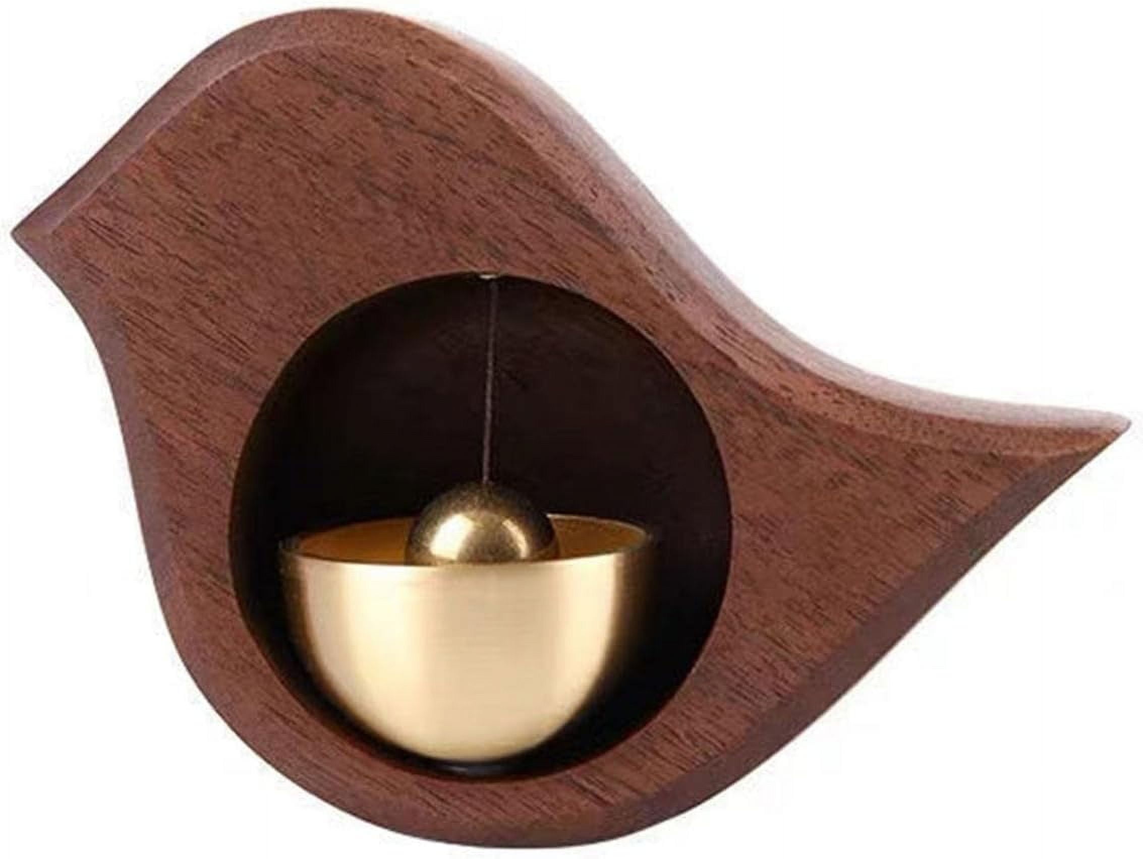 Bell for Door Opening, Magnetic Type Bird Shape Crisp Sound Wooden Bell ...