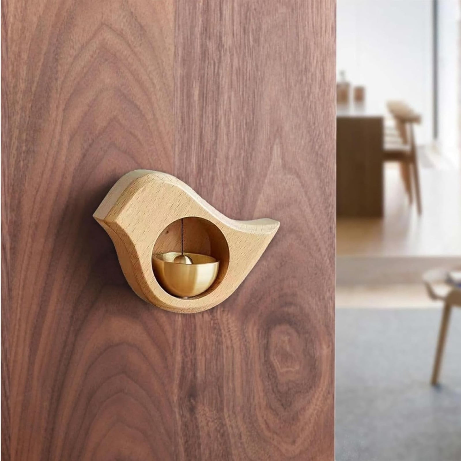Bell For Door Opening MagneticType Bird Shape Crisp Sound Wooden Bell ...