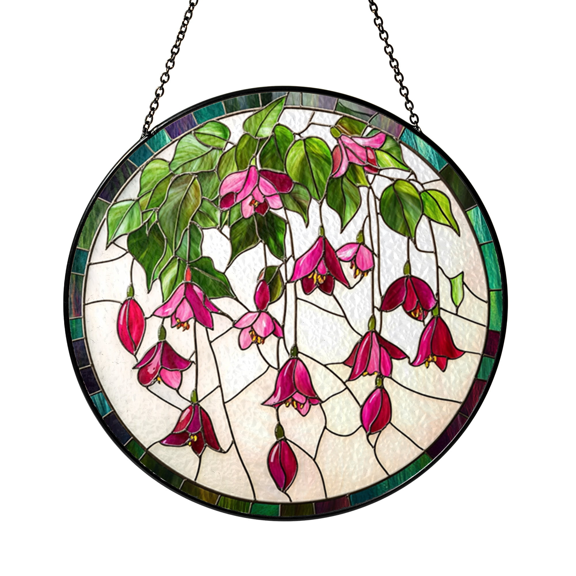 Bell Flower Floral Stained Glass Window Hanging – Botanical Art ...