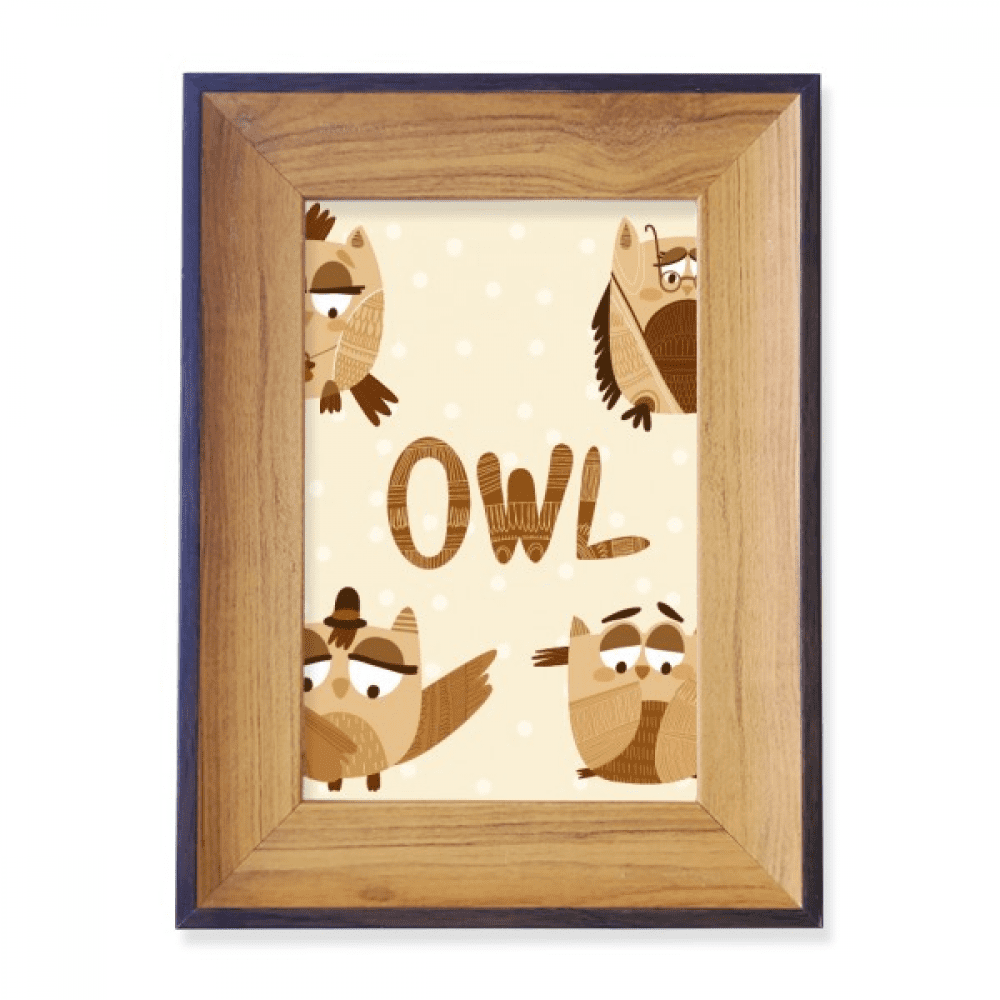 Bell Glass Hat Owl Photo Frame Exhibition Display Art Desktop Painting ...
