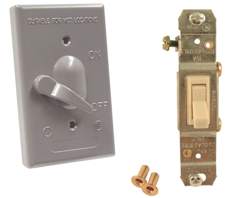 Bell Gray 3-Way Vertical Mount Outdoor Switch Cover 5141-0 - Walmart.com