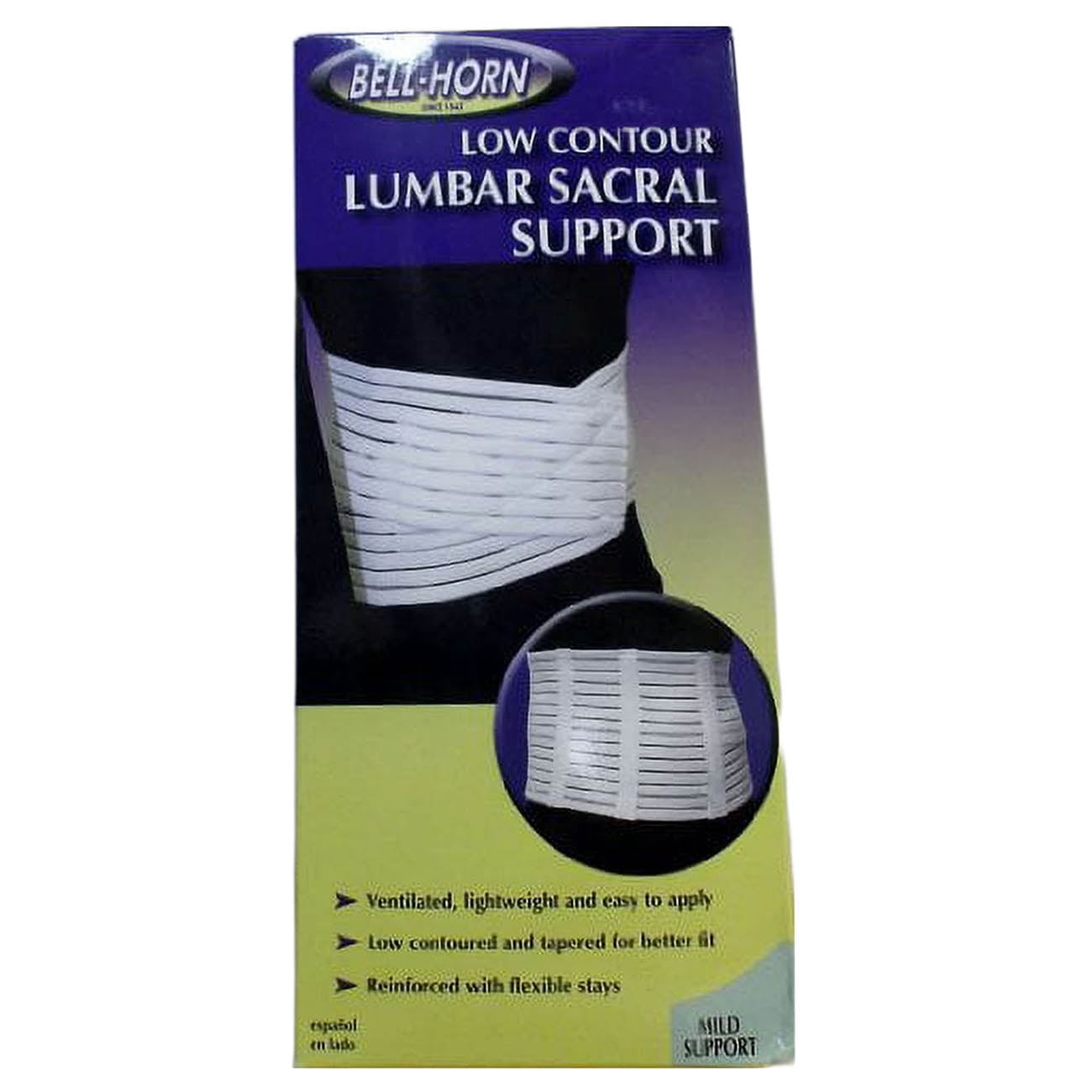 Bell-Horn Lumbar Sacral Support Low Contour, Small, 24'' - 30'' Waist ...
