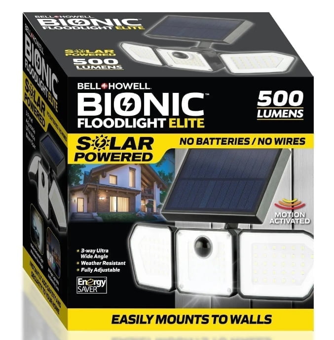 Bell+Howell Solar Lights Outdoor Solar Powered Flood Lights 2-Pack ...