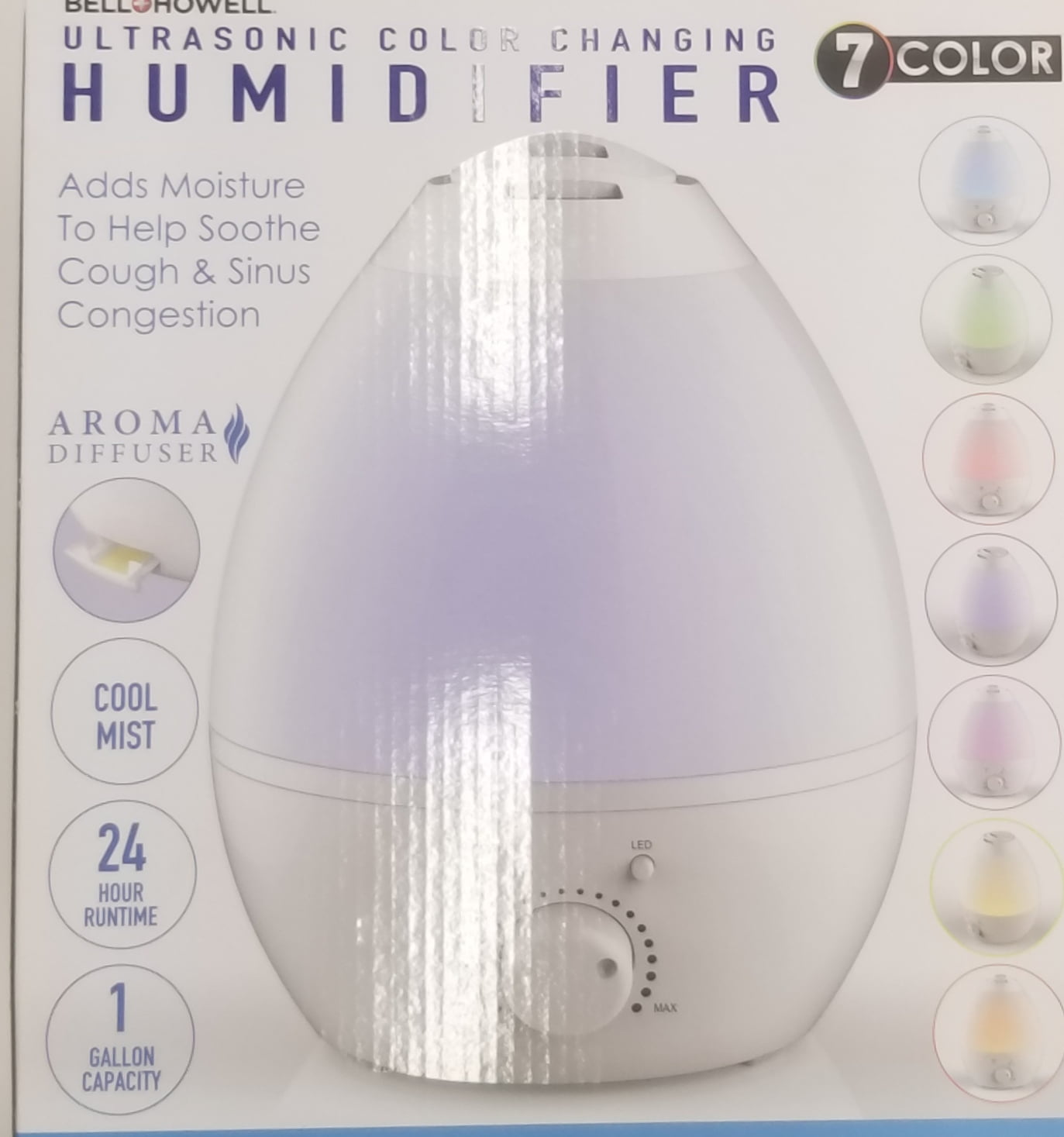 Bell + Howell Cool Mist Ultrasonic Humidifier, As Seen on TV - Walmart.com