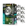 Bell+Howell Disk Lights, 8-Pack Durable Solar Outdoor Lamps with Dusk ...
