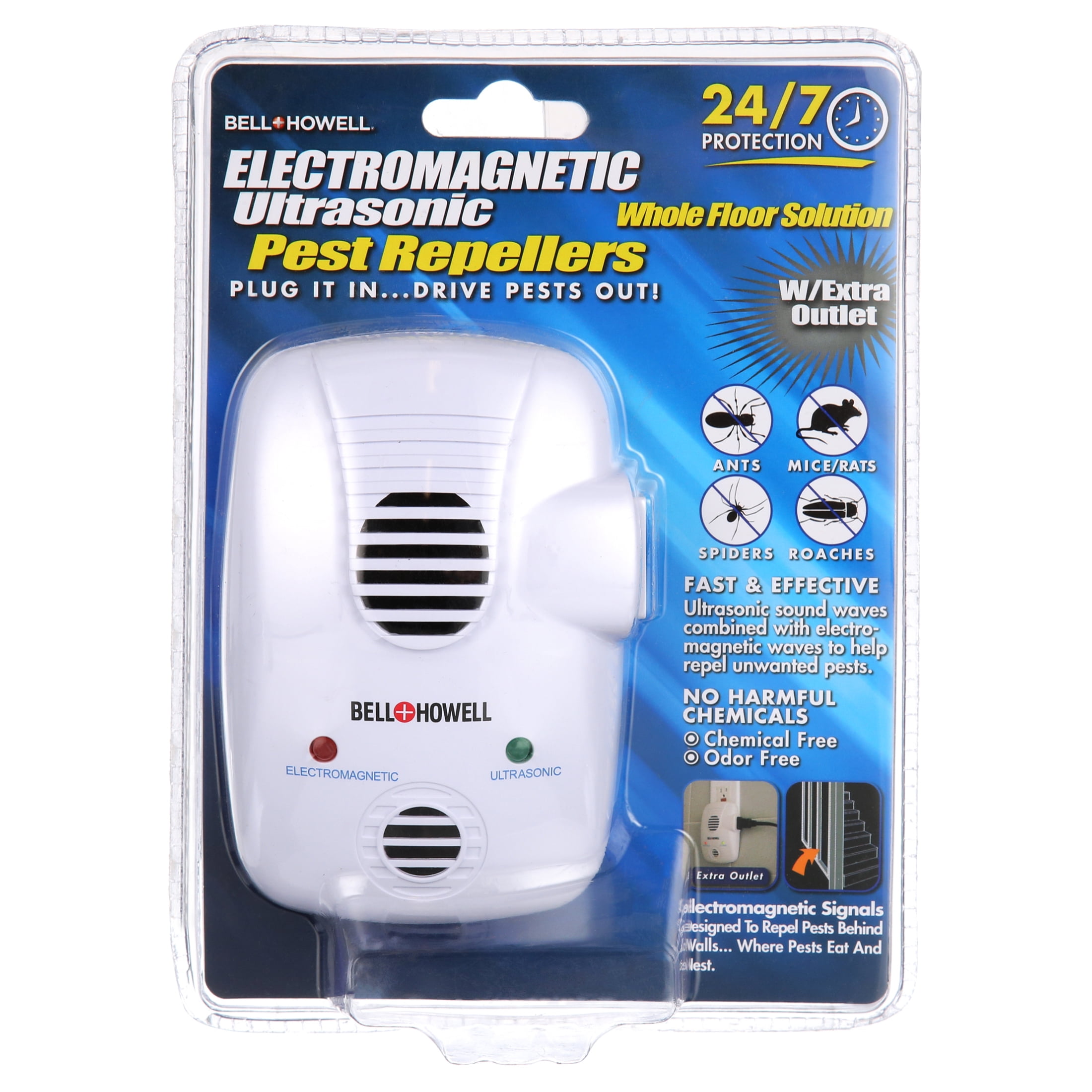 Bell Howell Electromagnetic Ultrasonic Pest Repeller With Extra ...