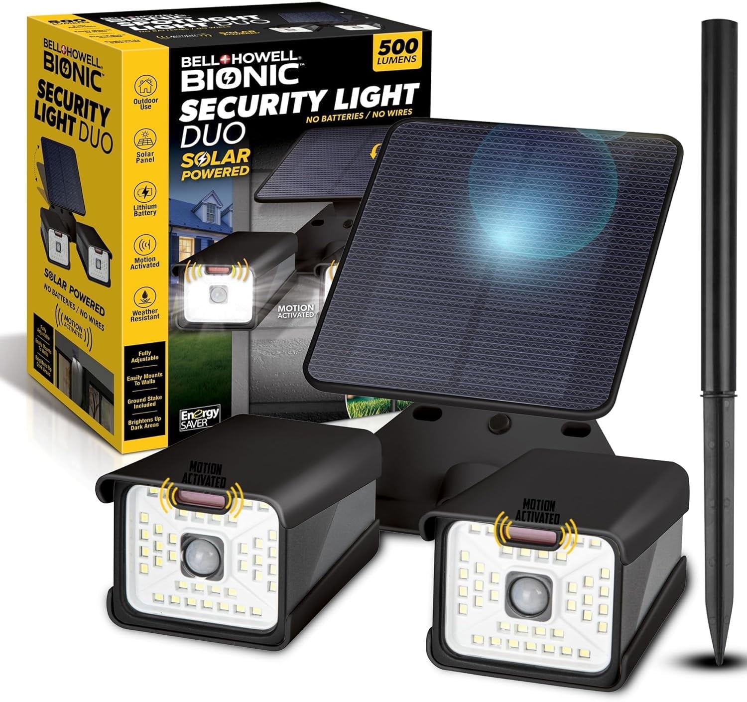 Bell + Howell Security Light Duo Solar Spot Lights Outdoor IP65 ...