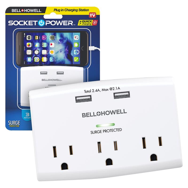 Bell Howell Power Plug Outlet Quick Charge Station Device - Walmart.com