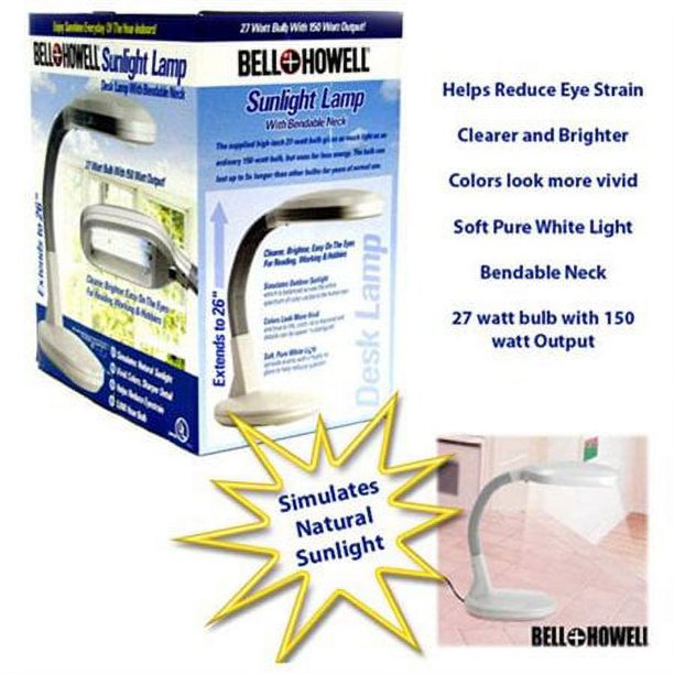 Bell & Howell Sunlight Desk lamp Extends to 26 Inches - 72-7649 ...