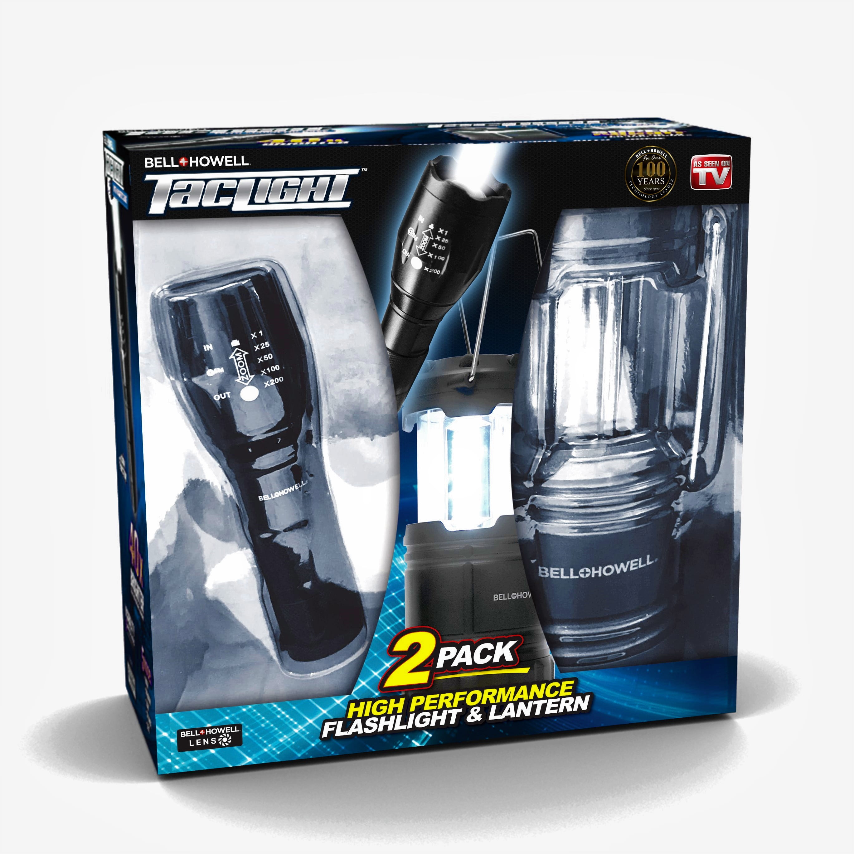 As Seen on TV Bell + Howell Taclight Flashlight and Lantern, Tactical ...