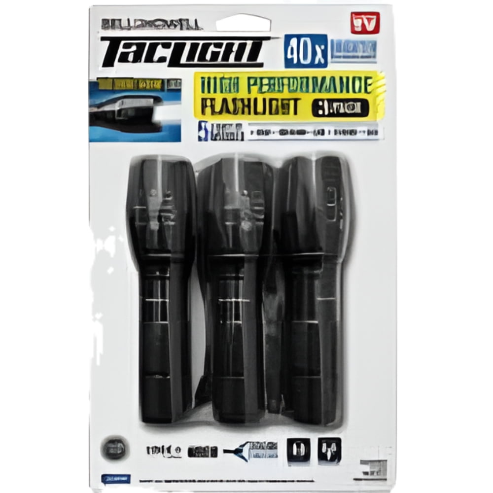 Bell+Howell Taclight Tactical Flashlight 3 Pack - Waterproof, 5 Modes ...