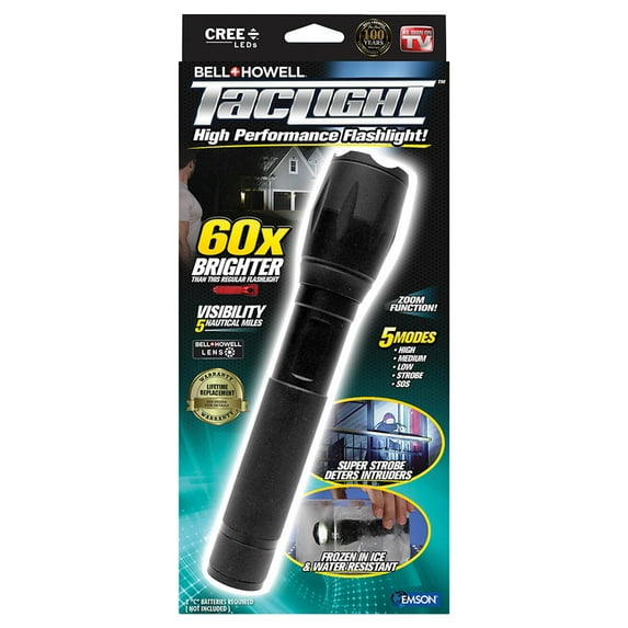 Bell + Howell Taillight 60X Tactical Flashlight High Performance Super ...