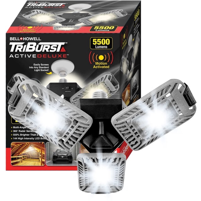 Bell + Howell TriBurst Garage Light 144 LED Bulb 5500 Lumens Ceiling ...