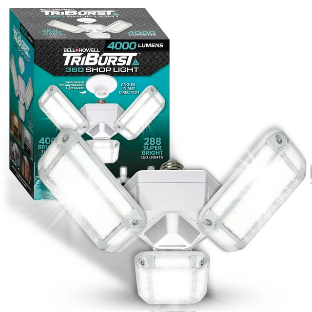 Bell + Howell TriBurst Garage Lights 288 LED Bulb 4000 Lumens Ceiling ...